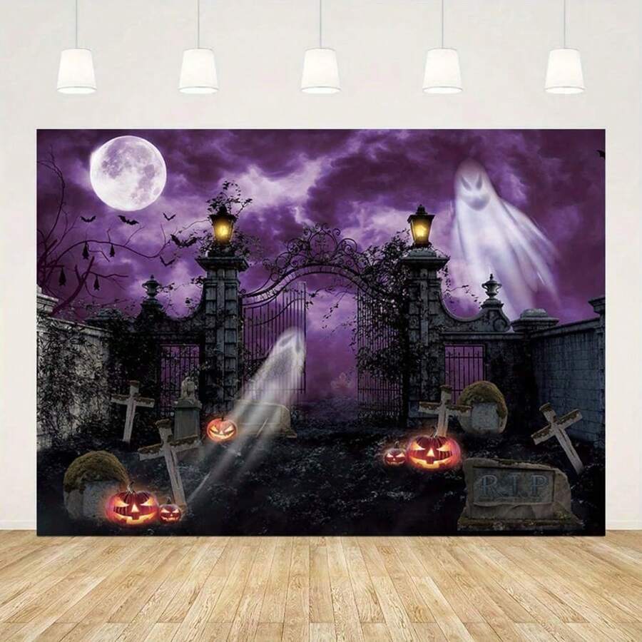 The Ghostly Room Background With Floating Ghosts In The Haunted House ...