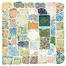 50pcs/Pack Cute Maze Themed Vintage Aesthetic Doodle Stickers, Adorable ...