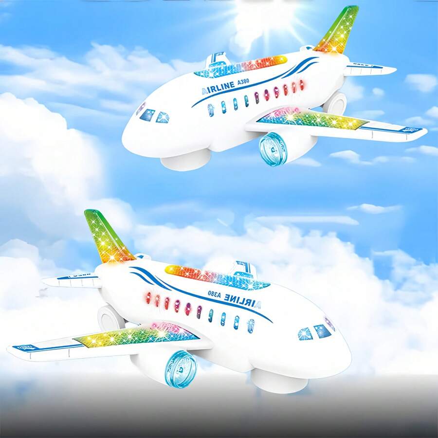 Toy Airplane, Children's Airplane Model Toy, Music Glowing Electric ...
