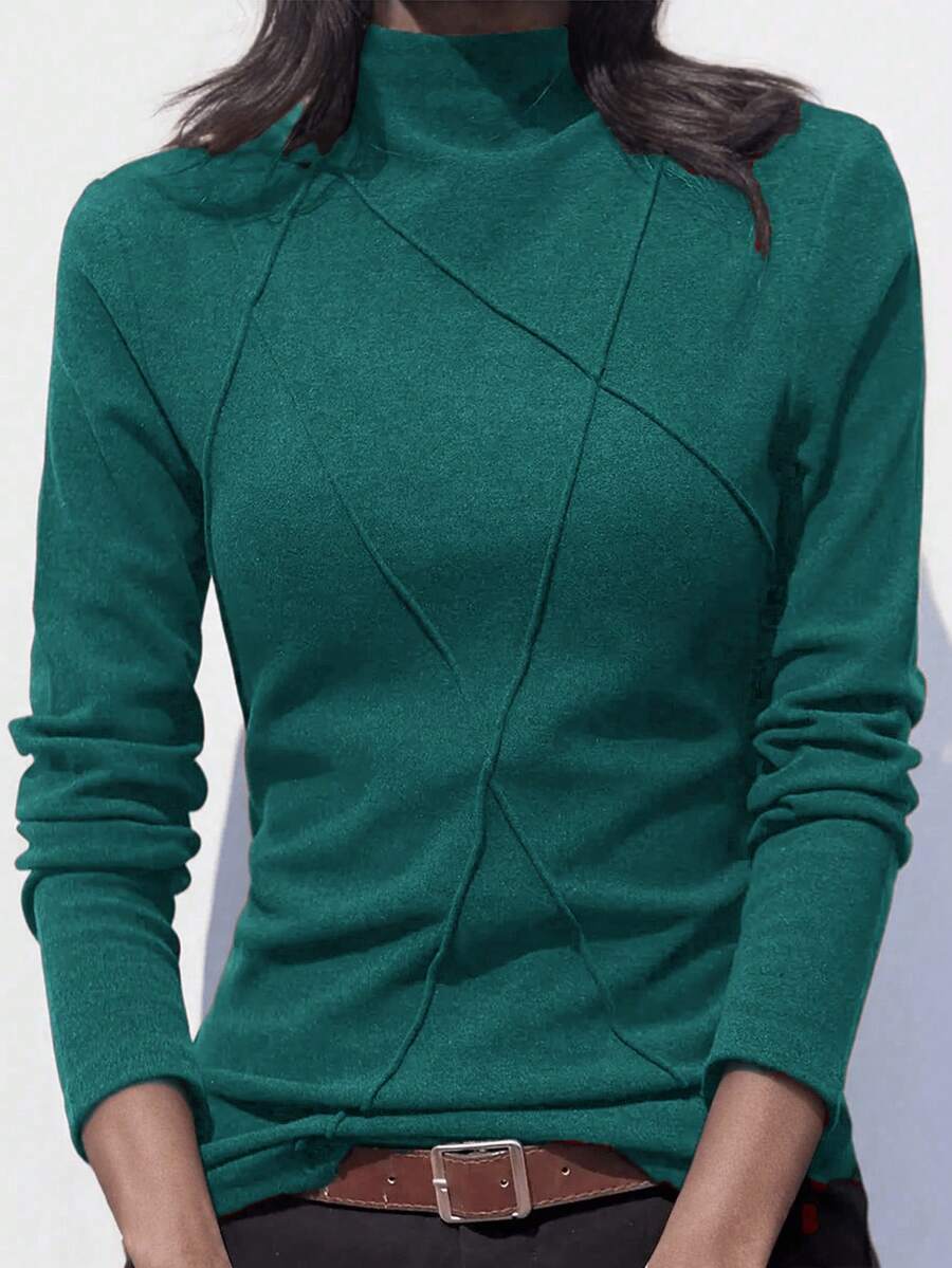 Camiseta interior de cuello alto forrada con térmico para mujer ...