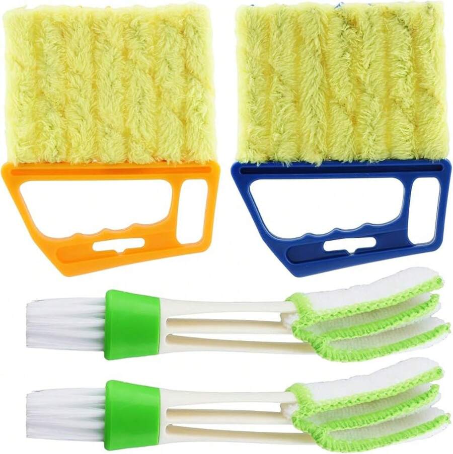 Window Blind Cleaner Duster Set, 2 Pcs-Finger Duster + 2 Pcs Double ...