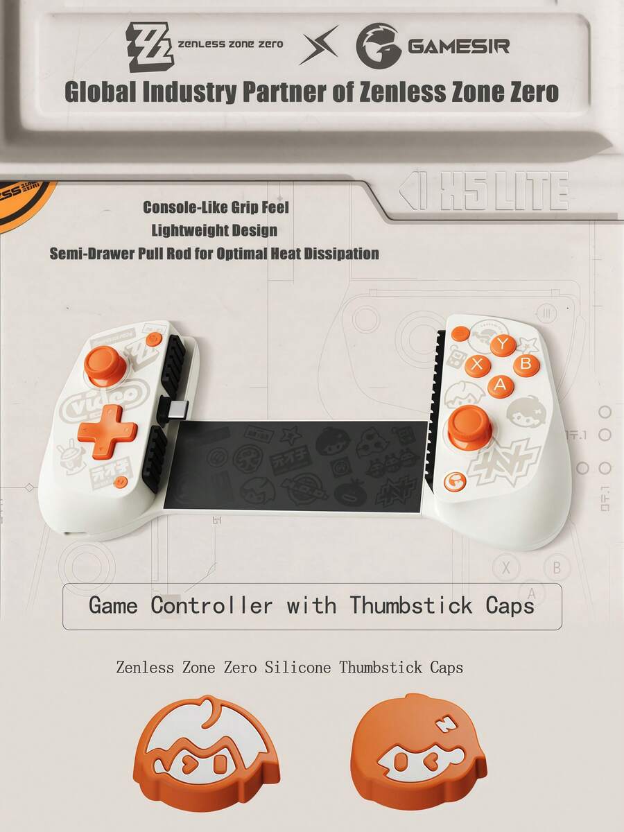 GAMESIR X5 Lite ZZZ Collab Stretchable Controller:HoYoverse Licensed ...