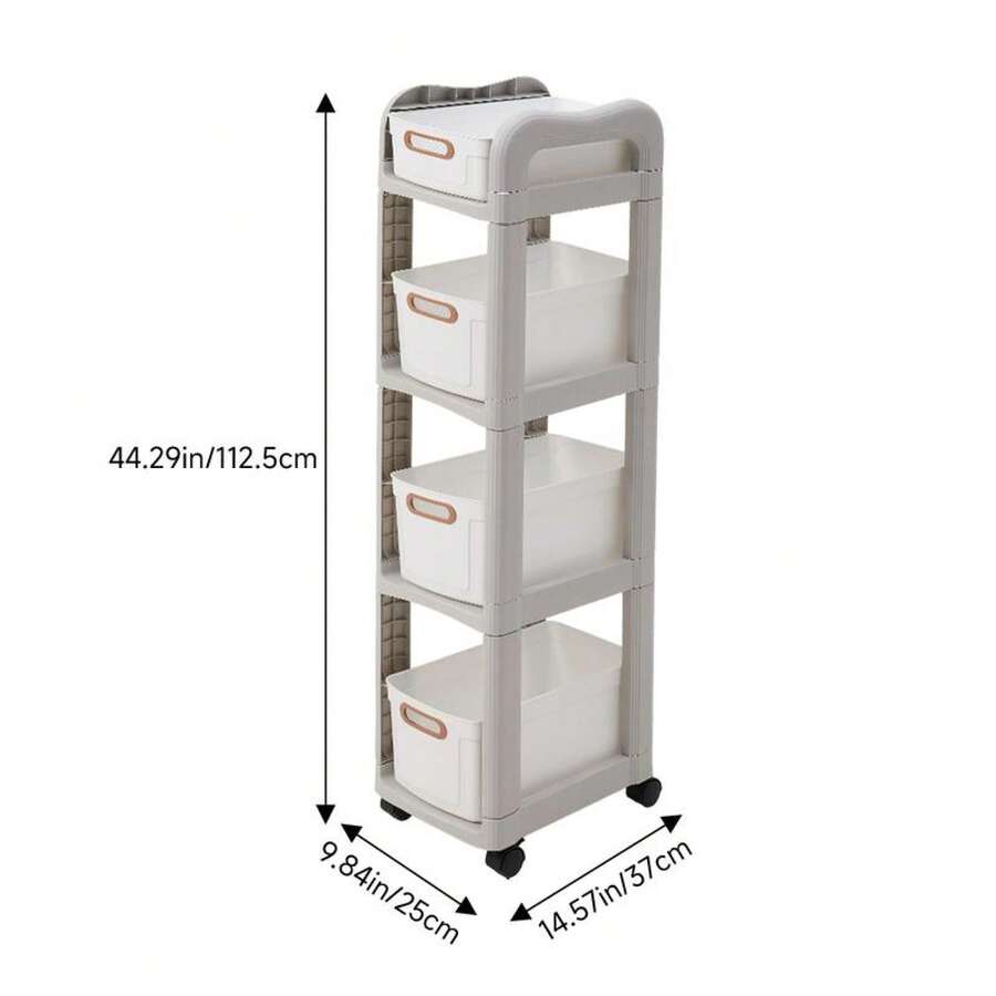 Livngandhome 2/3/4 Tiers Narrow Storage Rack With-Standing Design And ...