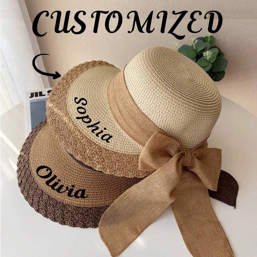 [Customized]One Straw Hat That Can Be Personalized. It's A Straw Hat ...