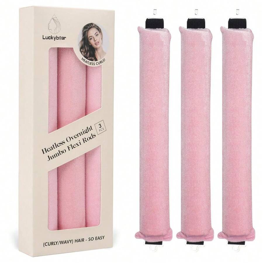Overnight Heatless Hair Curler Blowout Rods Jumbo, Heatless Curls Satin ...