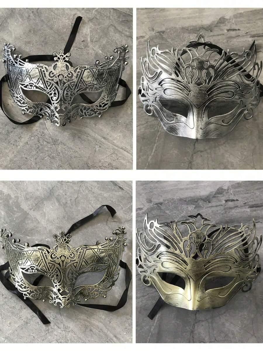 1pc New Half Face Mask, Mysterious Retro Mask, High-End Masquerade Ball ...