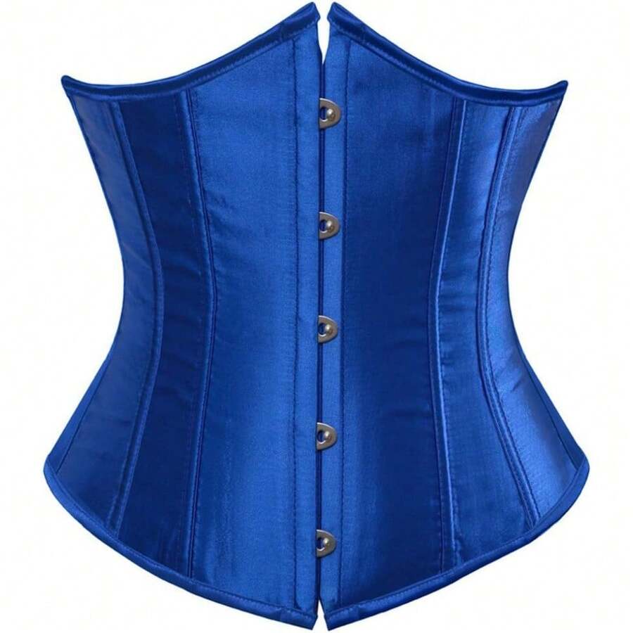 Zhitunemi Women's Satin Underbust Corset Bustier Waist Training Cincher ...