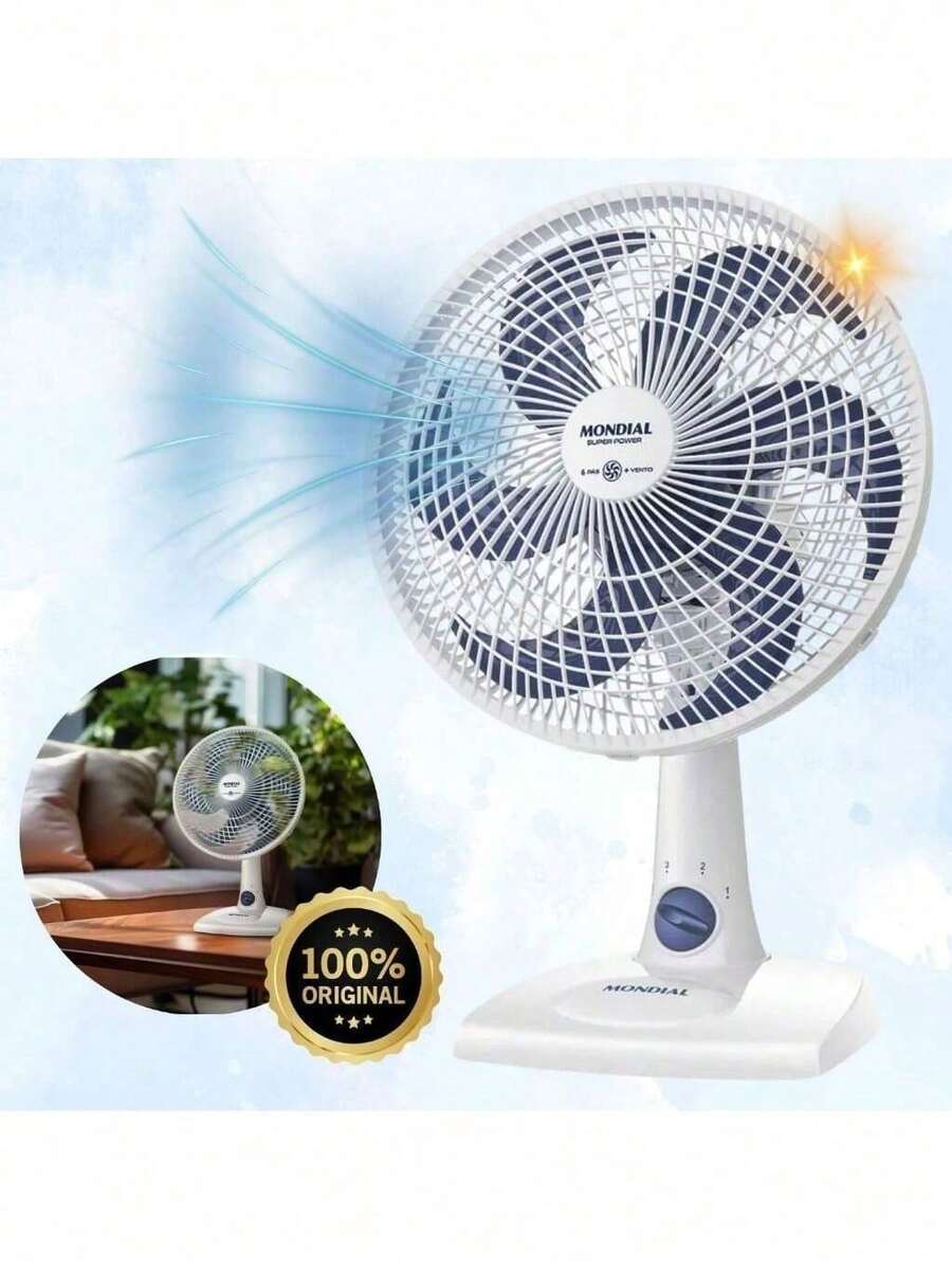 Vento Super Power Silent Compact Portable 6 Blades White Mondial ...