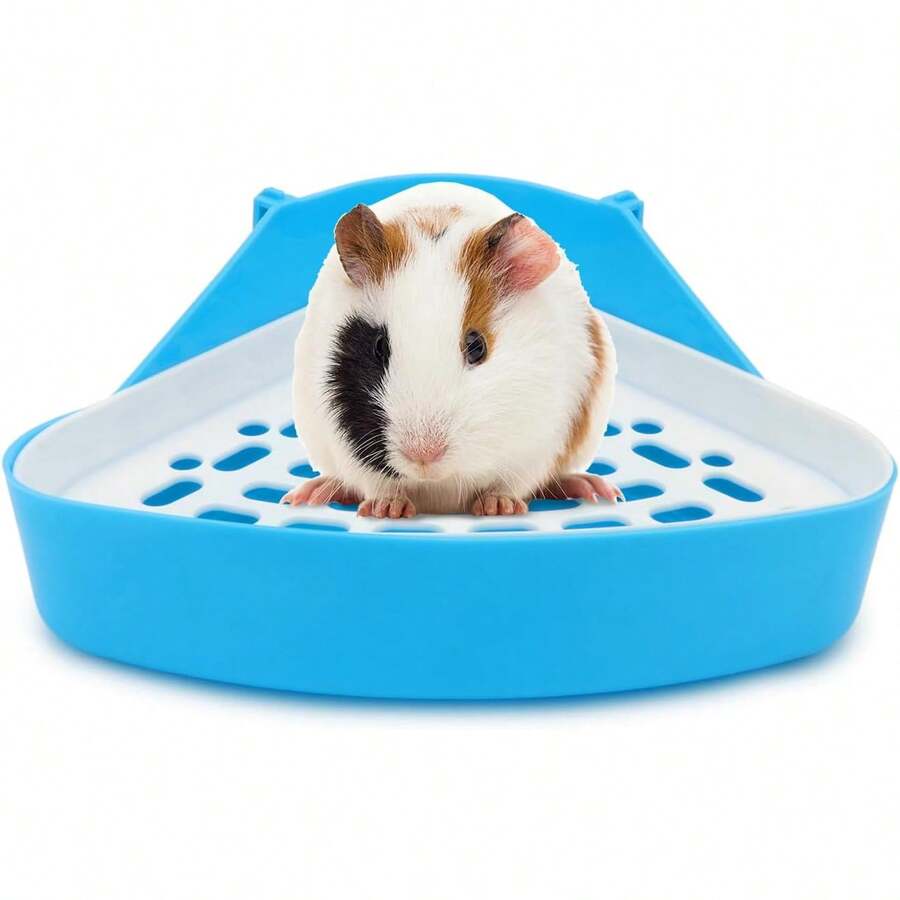 Pet Toilet Small Animal Cat Litter Box Corner Hamster Guinea Pig Ferret ...