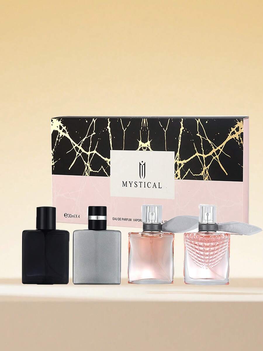 Elegant 4PCS Perfume Sets,Mini Sweet Hair Perfume For Men& Women, Rose ...