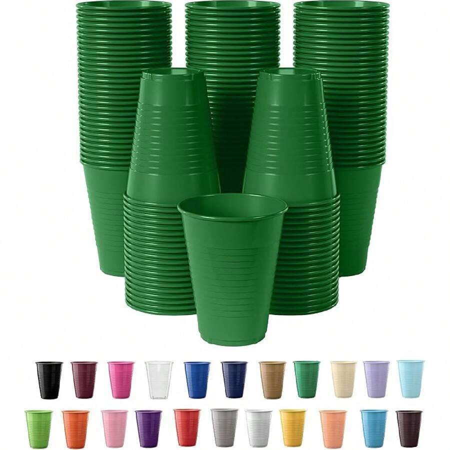 12 Oz Light Blue Plastic Cups Party Supplies 50 Pack | Light Blue ...