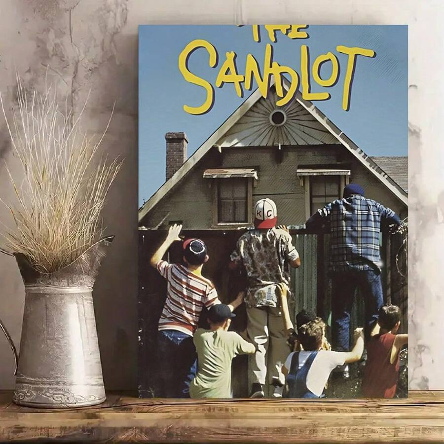 Framed Vintage 'The Sandlot' Movie Poster, Canvas Wall Art, HD Modern ...