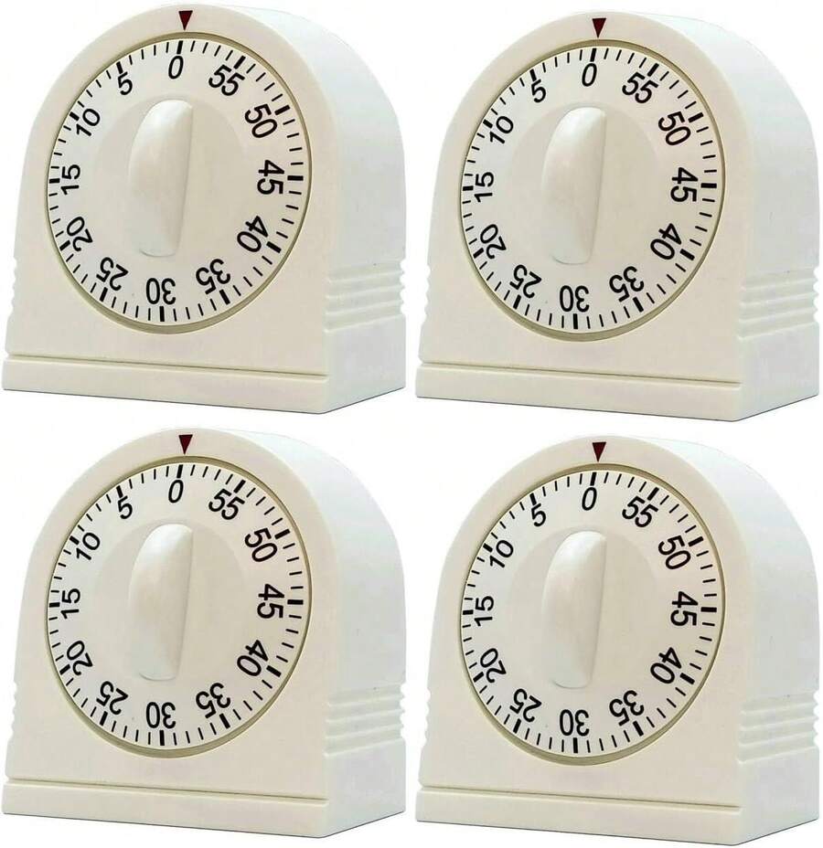 60 Minute Wind Up Timer, Visual Mechanical Timer With Loud Alarm ...