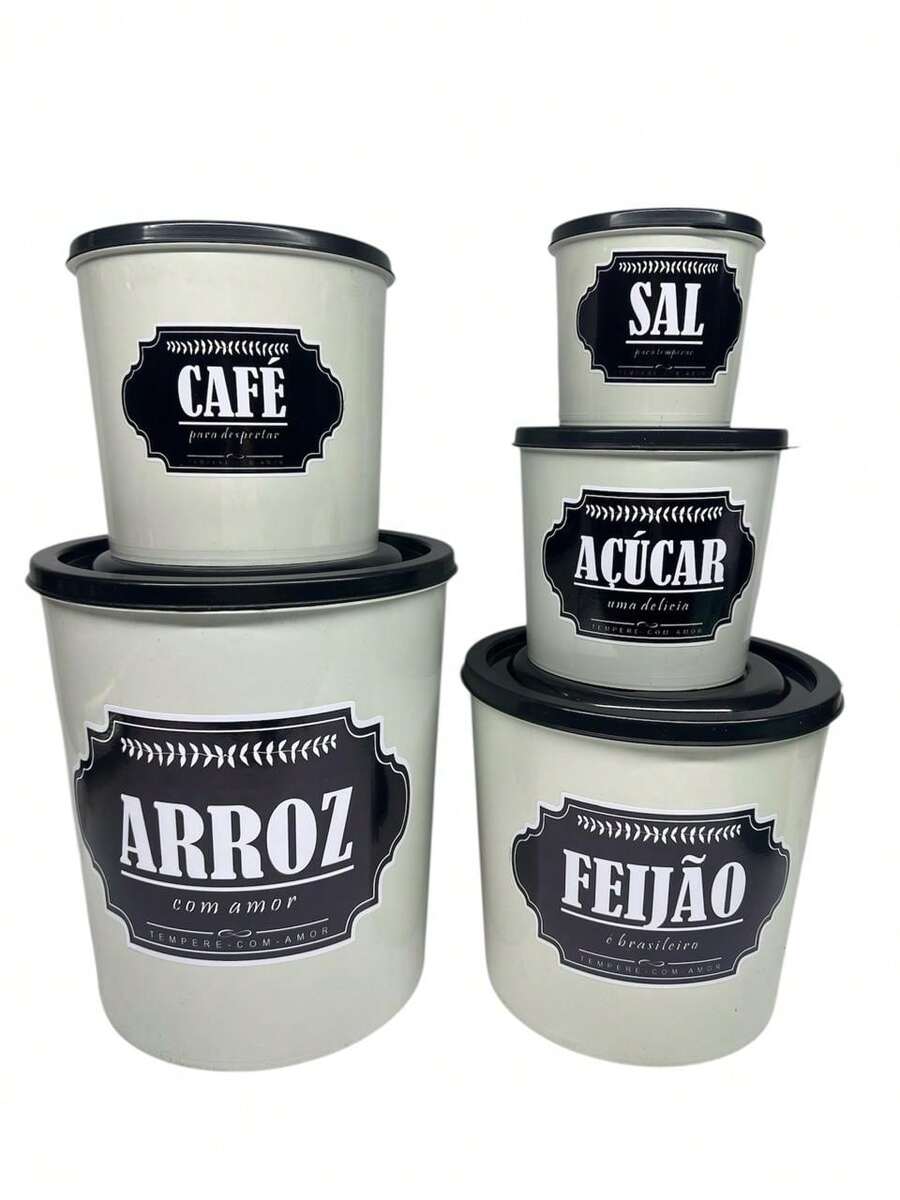Personalized Food Container 5 Pieces WHITE | SHEIN UK
