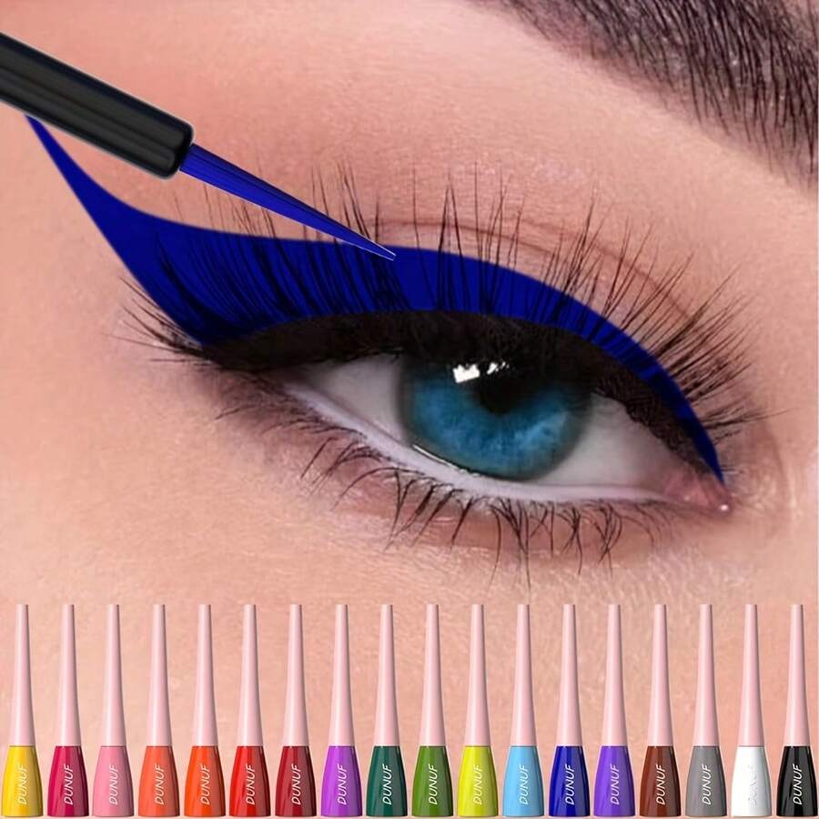 DUNUF Waterproof Long-Wearing Liquid Eyeliner - Smudge-Resistant ...