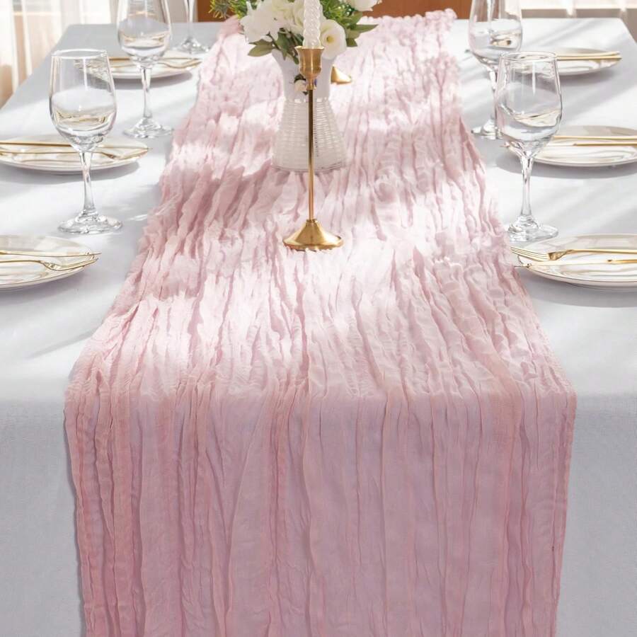 LilyDove Cheesecloth Table Runner, 10ft Long Elegant & Soft Tablecloth ...