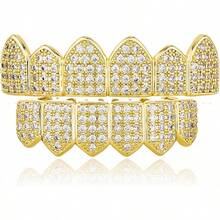 TOPGRILLZ Teeth - Silver Grills Your Teeth Women Men 18K Gold Plated ...