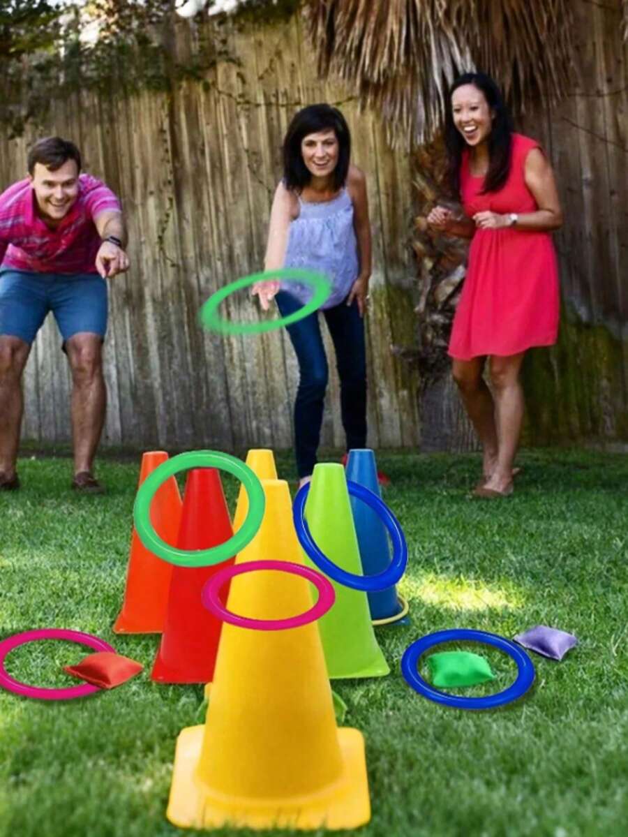 10 Pieces - Colorful Toss Rings, Summer Decorations, Plastic Toss Rings ...