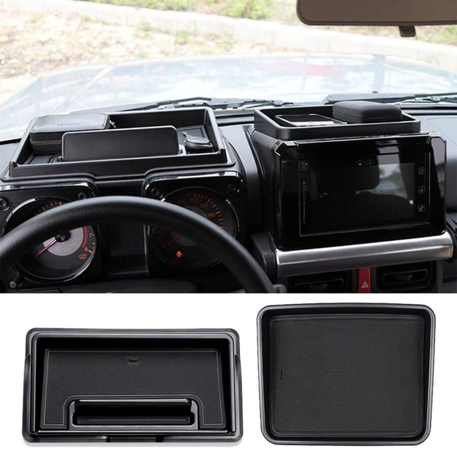 Car Dashboard Storage Box Center Console Organizer Tray Phone Holder ...