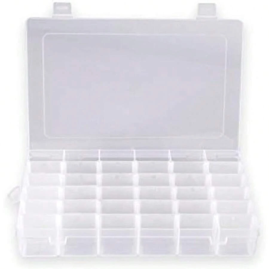 Plastic Organizer Container Box 36 Compartments Jewelry Storage Box ...