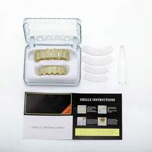 TOPGRILLZ Teeth - Silver Grills Your Teeth Women Men 18K Gold Plated ...