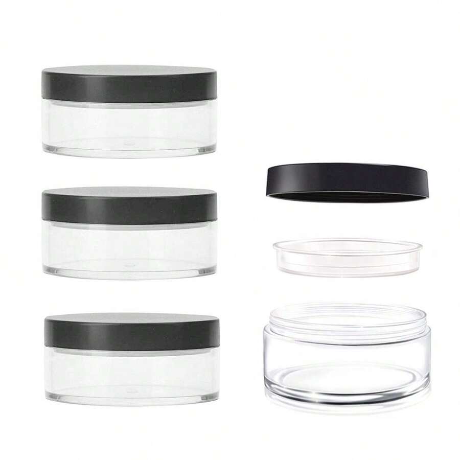 Pack Of 4 Capacity 30 Ml(1 Oz) Empty Reusable Plastic Loose Powder ...