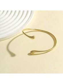 Women's Arm Bracelet With Gold Opening, Minimalist Upper Arm Bracelet ...