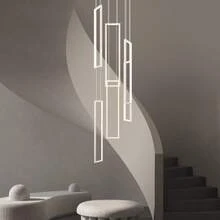 YQYYFC Modern Adjustable Height Pendant Light White 144W LED Pendant ...