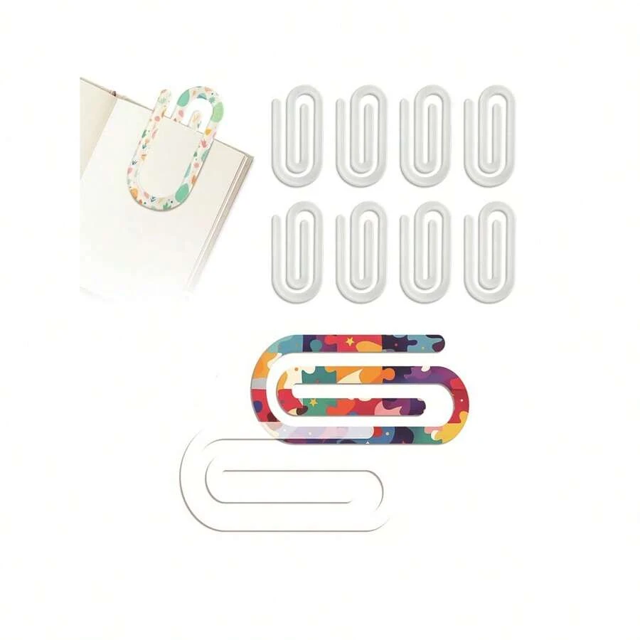 20 Pack Sublimation Blanks Acrylic Paper Clips, 4" X 2" Jumbo Paper ...