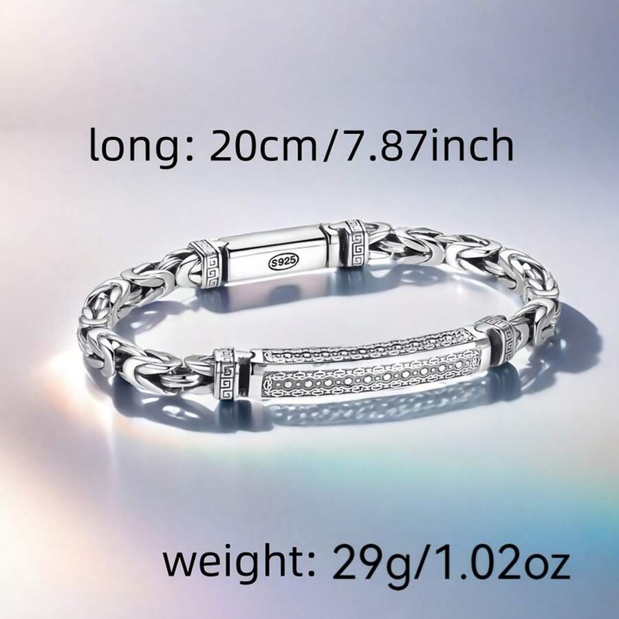 Silver S925 Bracelet, Pure Silver Bracelet, Men's Bracelet Can Be ...
