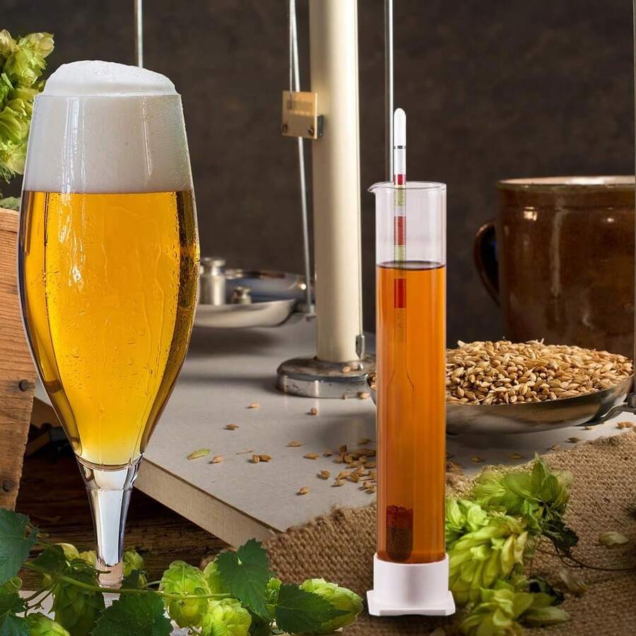 3 Scales Saccharometer Hydrometer Wine Alcohol Tester Gravity Meter For ...