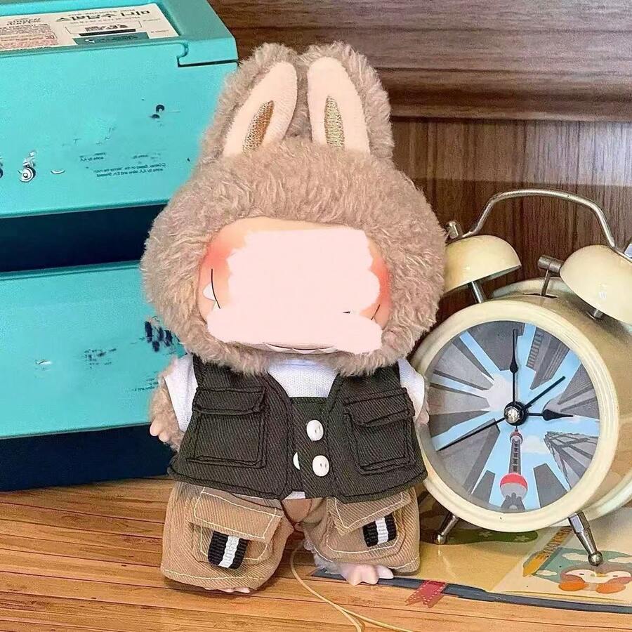 (ドールの服のみ) 新品 17CMのLLABUBUS服、Laboboドールフィギュア LBBの座って遊べるパーティーアウトフィット、1st ...