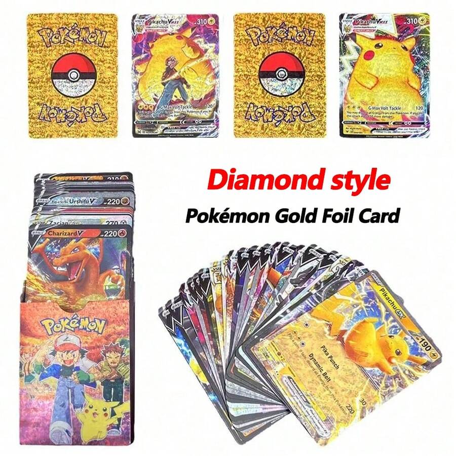 pokemon 55-27 piezas Tarjetas de Pokémon con estilo de diamante ...