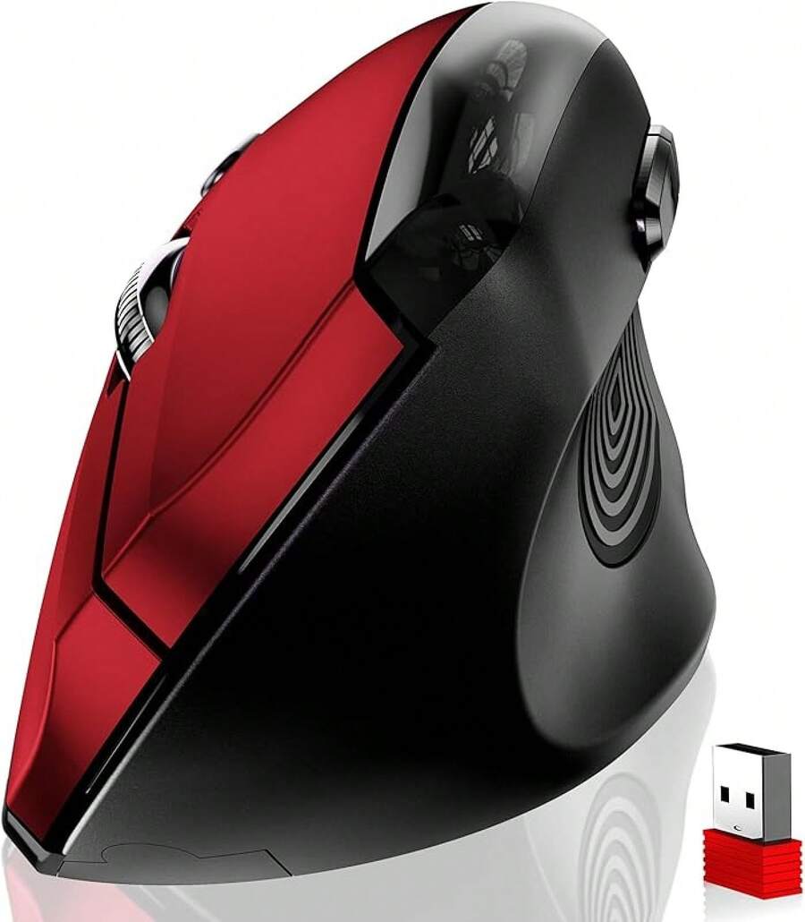 Memzuoix Ergonomic Mouse Wireless,2.4G Optical Cordless Mice With 800 ...