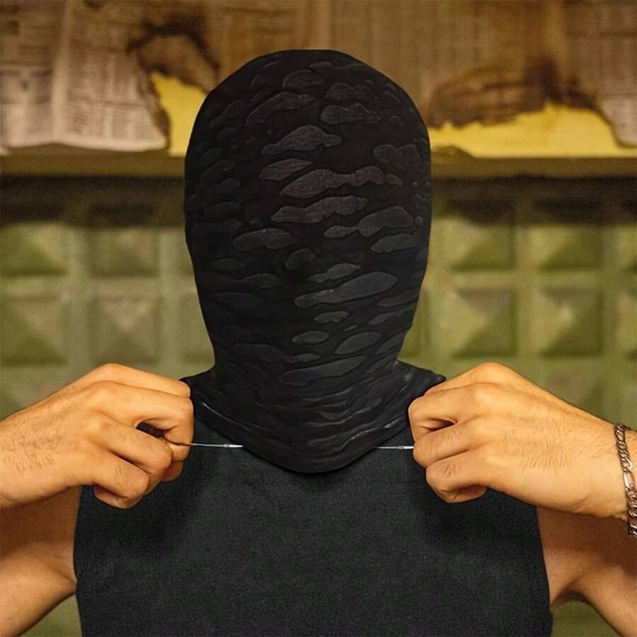Ripped Full Face Facewear Halloween Adults Cosplay Hood Facewear ...