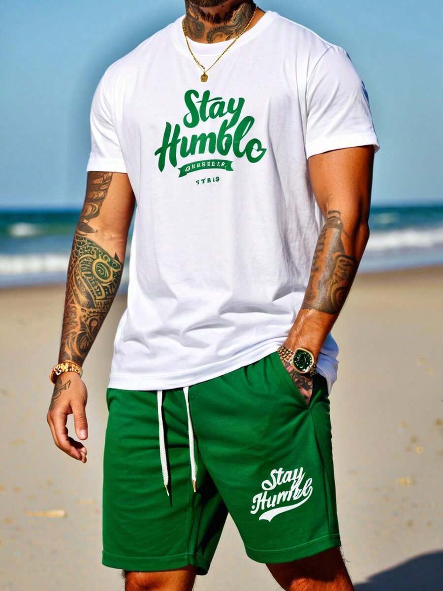 Men's 100% Cotton Comfortable T-Shirt With "Stay Humble" Graphic Design ...