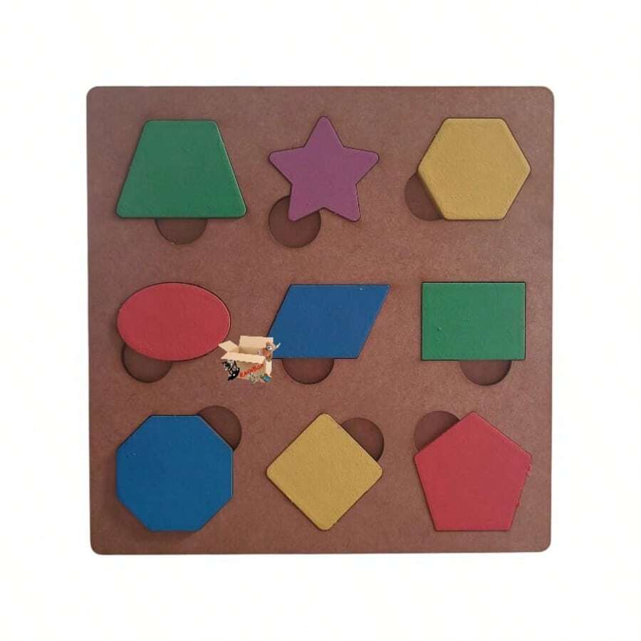 Educational Wooden Toy Geometric Shapes Fitting Game 10 Pcs - Parents ...