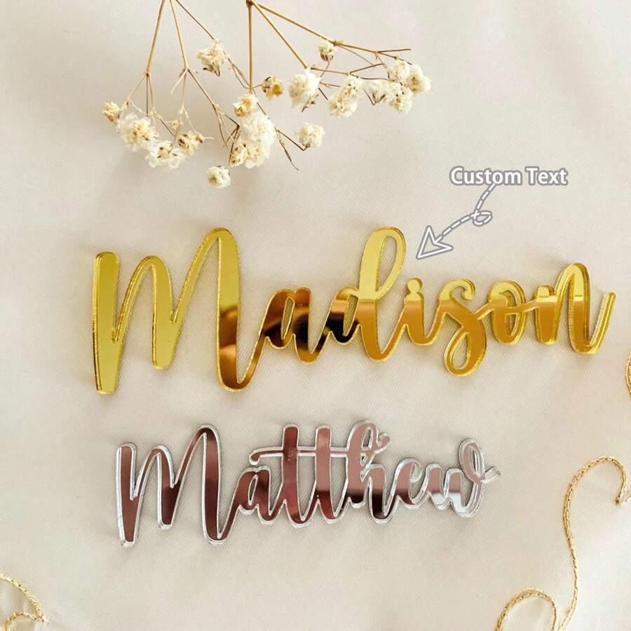 Laser Cut Name Place Cards, Custom Acrylic Name Tags Personalized ...