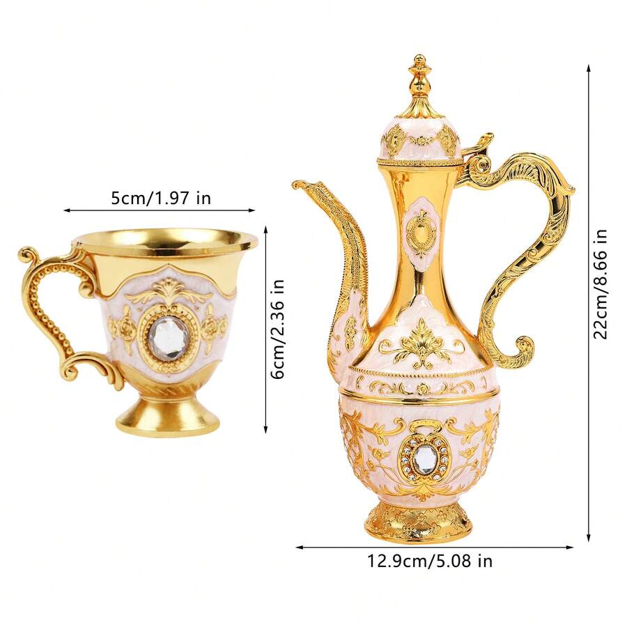 Vintage Turkish Coffee Pot Set With 6 Cups And Tray Gorgeous Tea Set ...