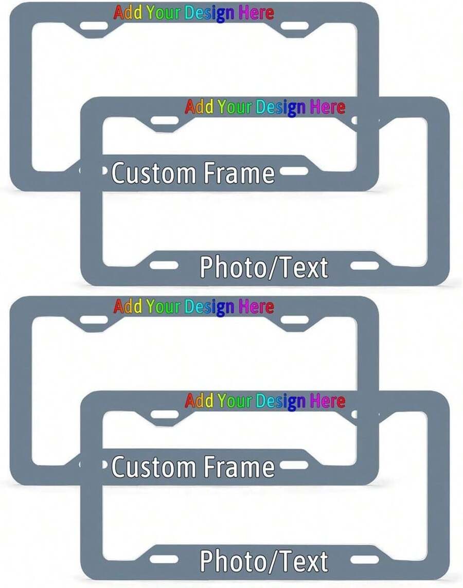 USJJOEO Customize License Plate Frame Add Design Personalized License ...
