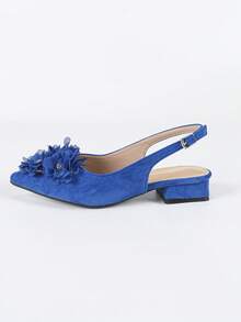 Women's Fashion Versatile Comfortable Rhinestone Buckle Slingback ...