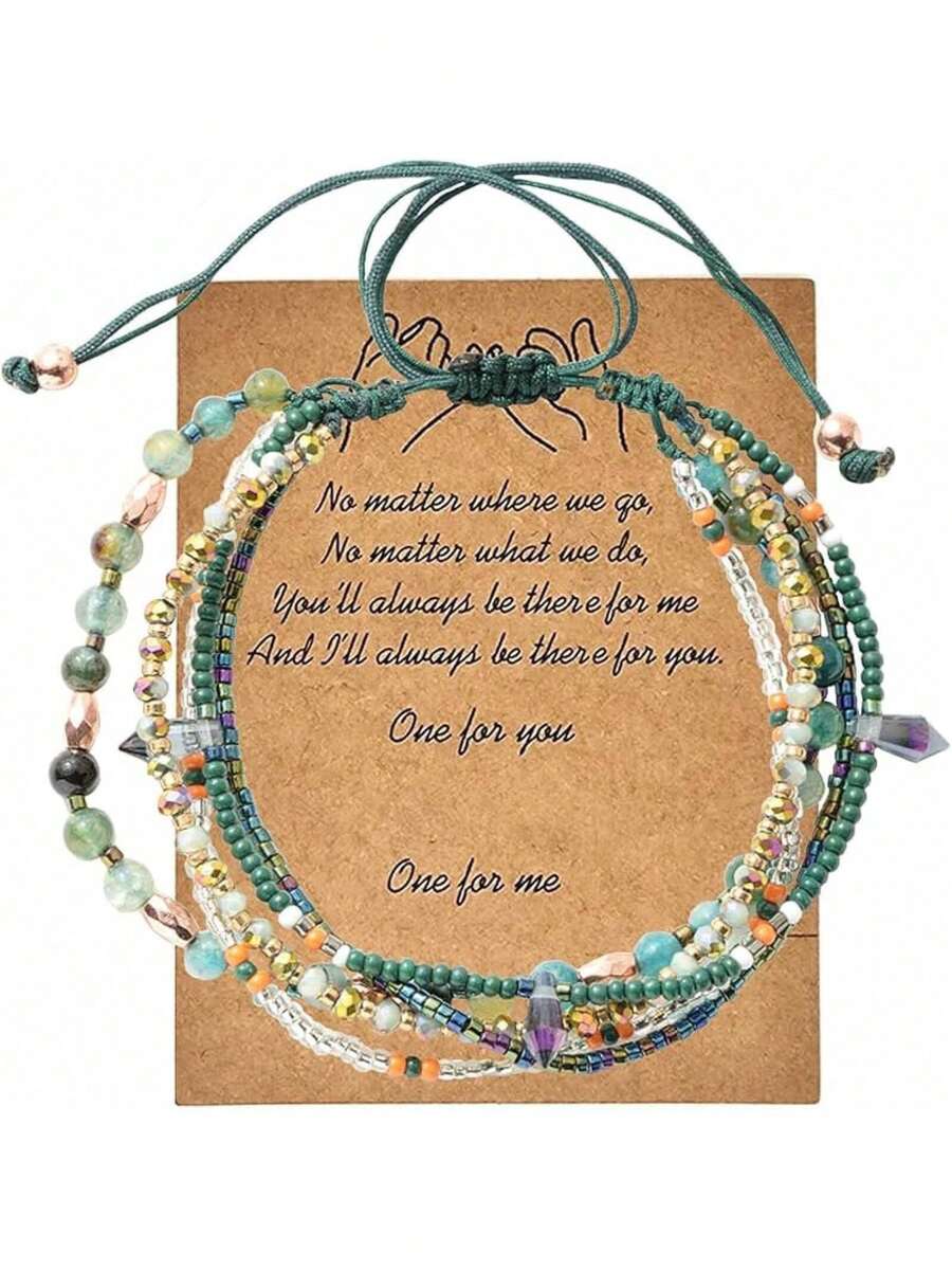 Boho Anklet Braided Beaded Ankle Bracelets Women Beach Summer Plus Size ...