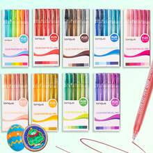 54 Colors Stylo Gel Pens Set Clear Barrel Ballpoint Liner Marker ...