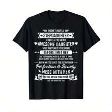 Awesome Stepdaughter For Step Bonus Dad Fathers Day Birthday T-Shirt As ...