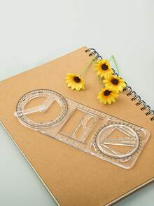 1pc Multi-Function Ruler, Geometric Drawing Ruler, Student Specialized ...