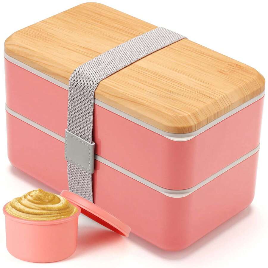 Bento Lunch Box, 47-Ounce Stackable Japanese Food Container With ...