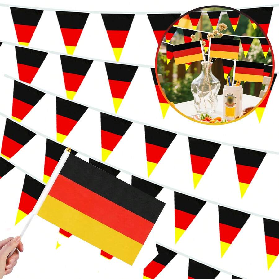 32,8 pies, 20 banderas alemanas, banderines con bandera, 20 piezas de 8 ...