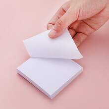 100 Sheets Memo Sticky Notes, Plain Color Self-Adhesive Scratch Pads ...