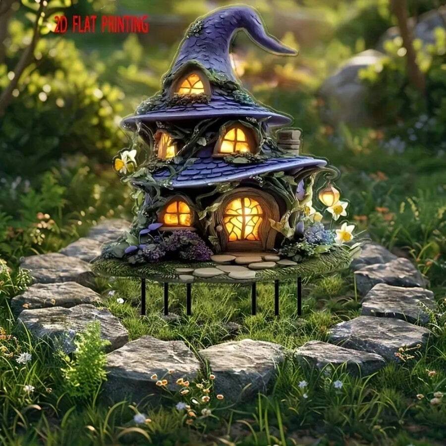 2D Flat, 2D Flat Mysterious Hut Outdoor Art Decoration - Classic ...