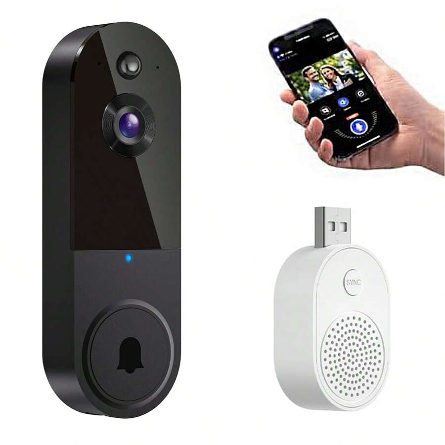 1080P Wireless Video Doorbell Camera With Free Chime, Smart AI Human ...